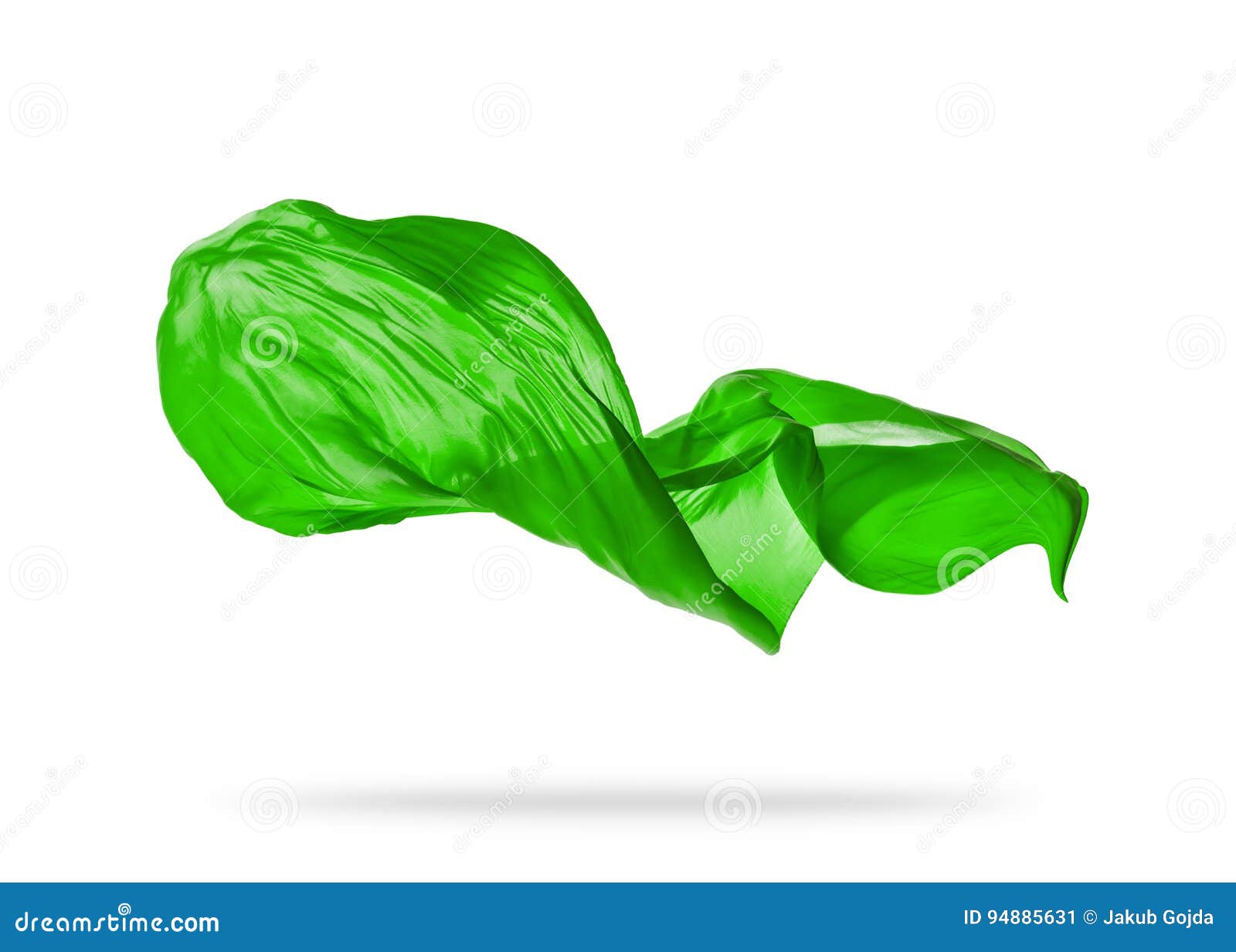 Smooth Elegant Green Cloth on White Background Stock Image - Image of ...