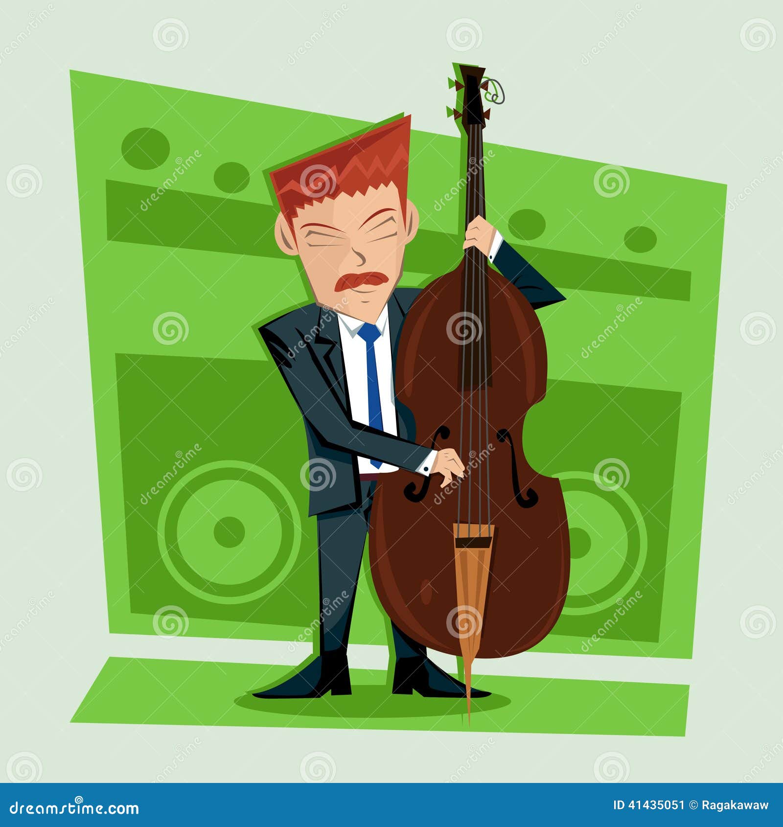 Contra Bass Artist Silhouette. Stock Illustration | CartoonDealer.com ...