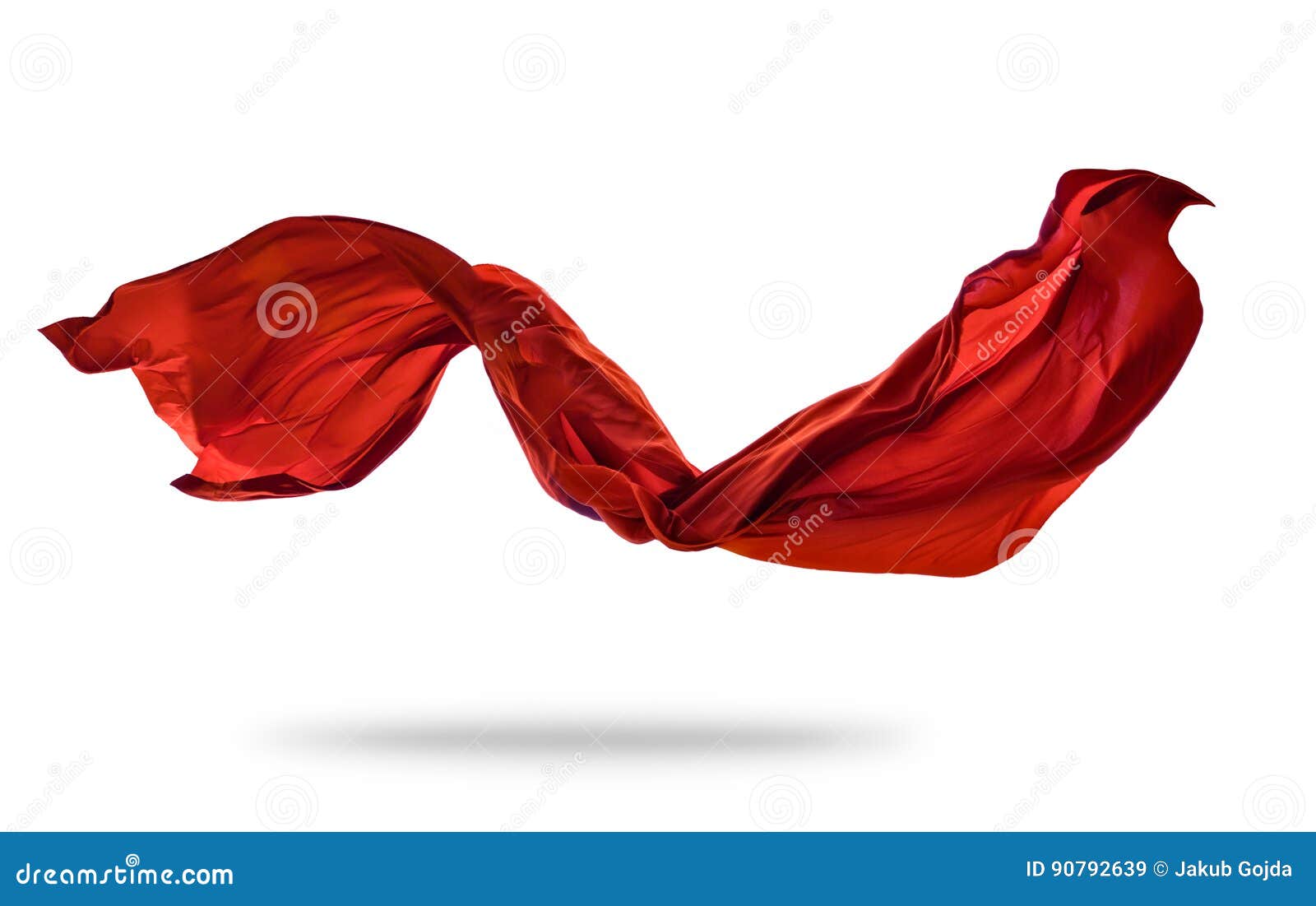 Smooth Elegant Red Cloth on White Background Stock Image - Image of ...