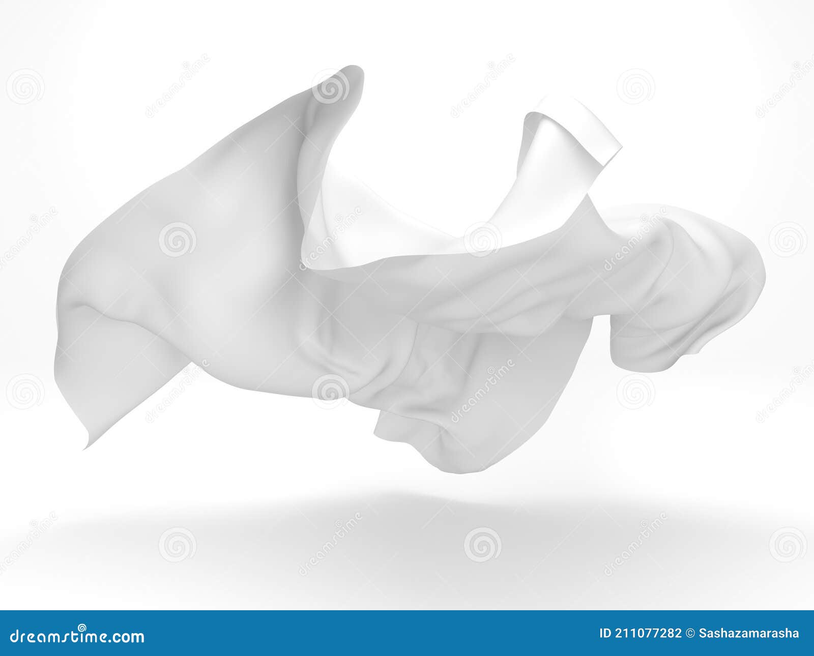 Smooth Elegant White Flying Cloth Stock Illustration - Illustration of ...