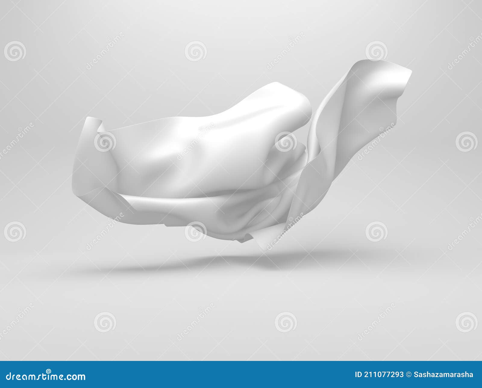 Smooth Elegant White Flying Cloth Stock Illustration - Illustration of ...