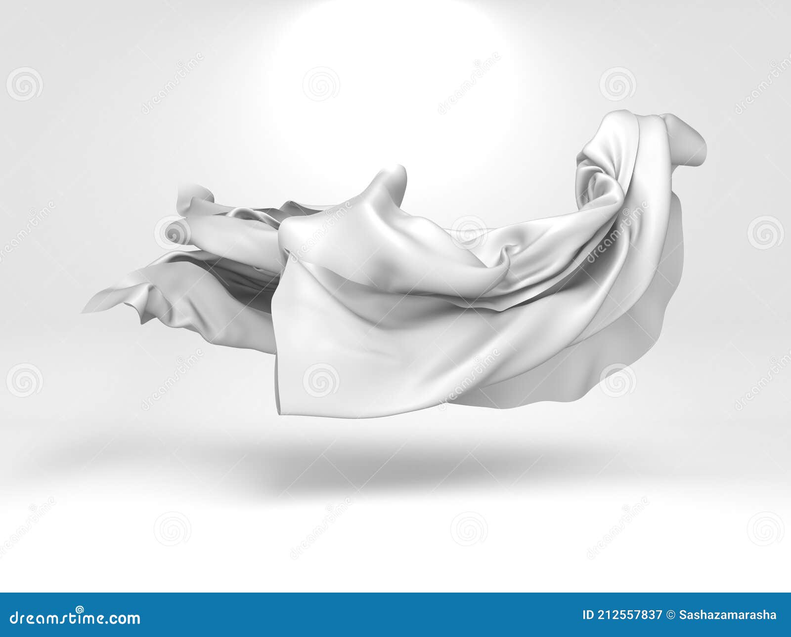 Smooth Elegant White Flying Cloth Stock Illustration - Illustration of ...