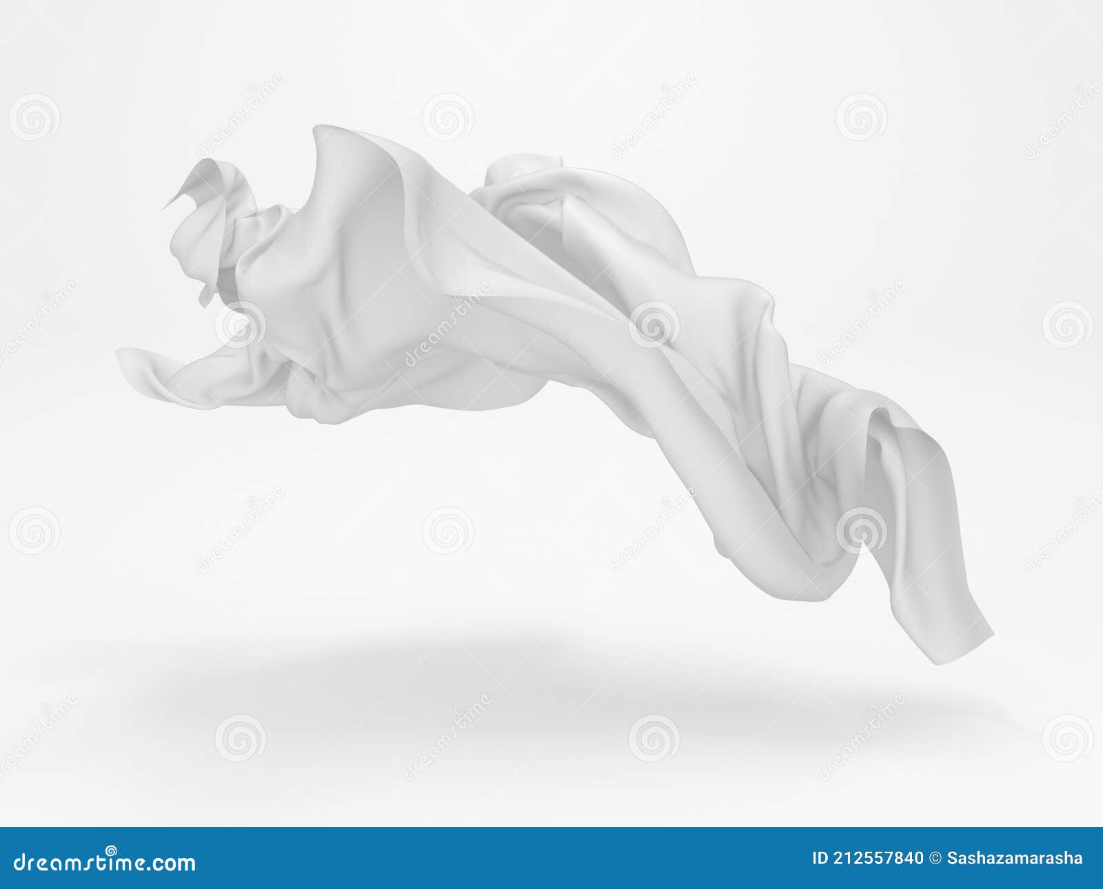 Smooth Elegant White Flying Cloth Stock Illustration - Illustration of ...