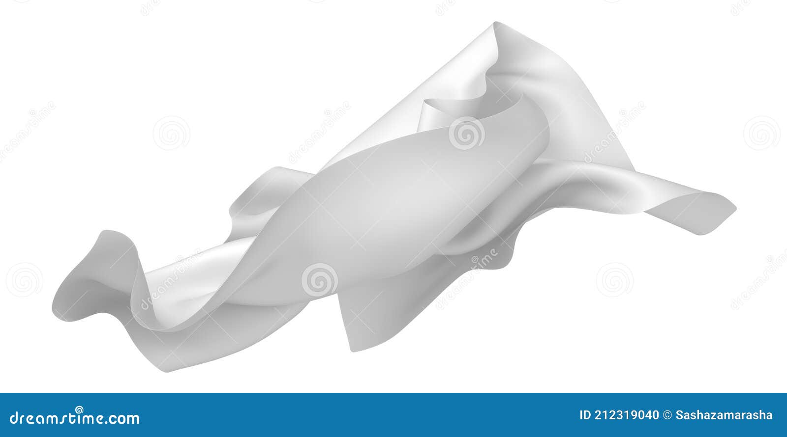 Smooth Elegant White Flying Cloth Stock Illustration - Illustration of ...