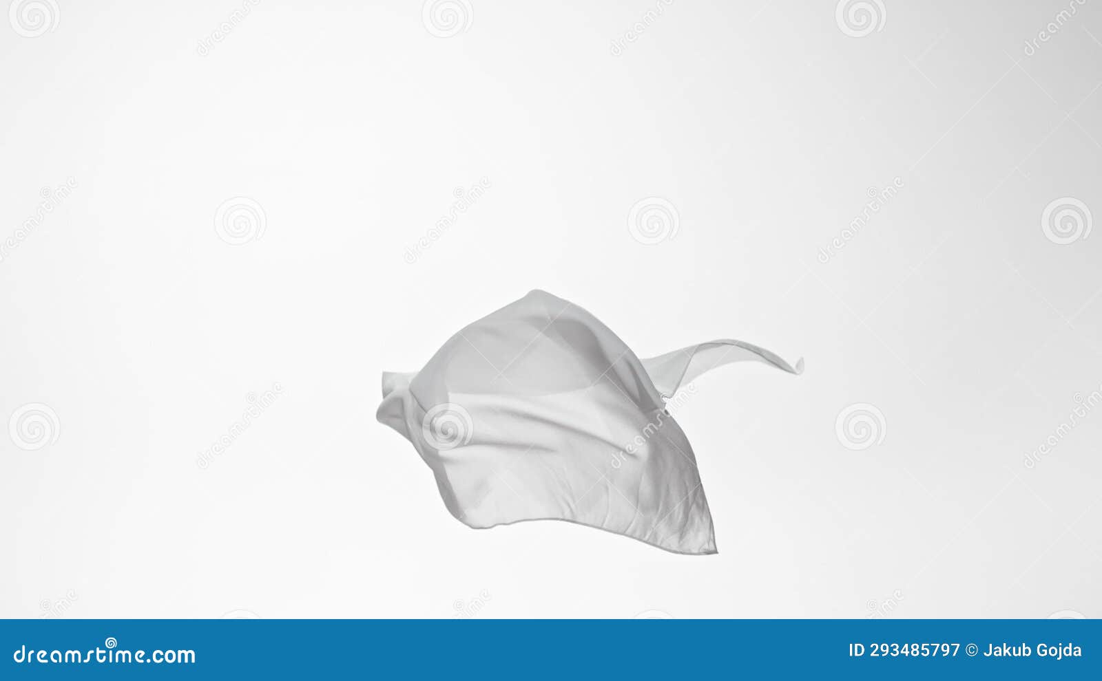 Smooth Elegant White Transparent Cloth Separated on White Background ...