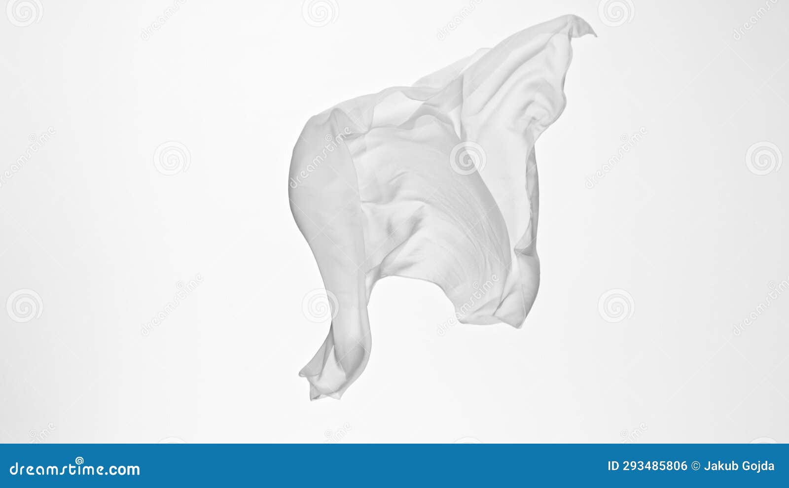 Smooth Elegant White Transparent Cloth Separated on White Background ...