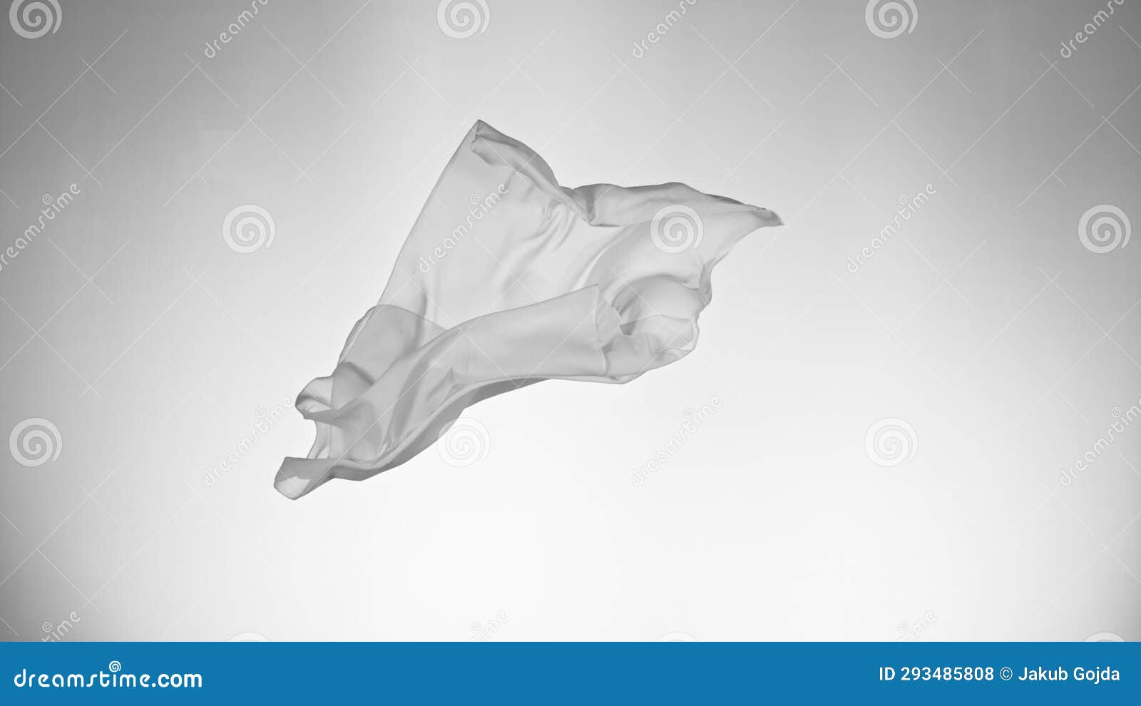 Smooth Elegant White Transparent Cloth Separated on White Background ...