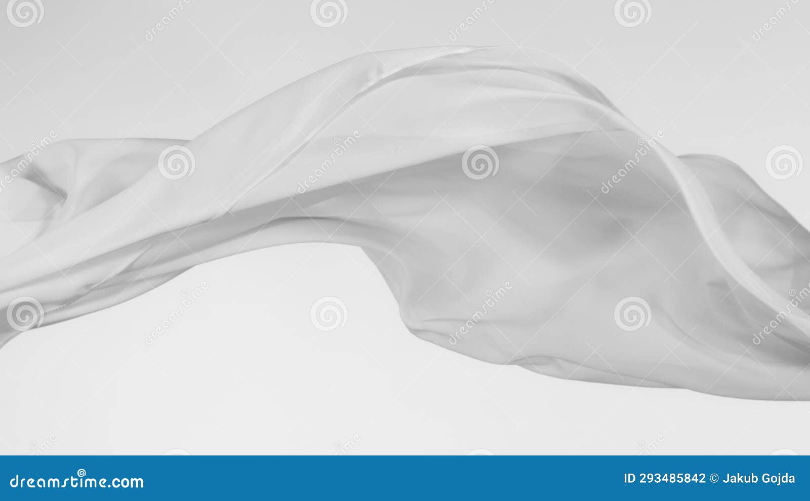 Smooth Elegant White Transparent Cloth Separated on White Background ...