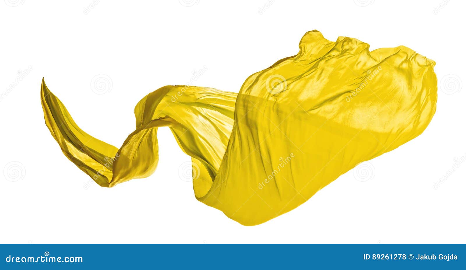 Smooth Elegant Yellow Cloth on White Background Stock Photo - Image of ...