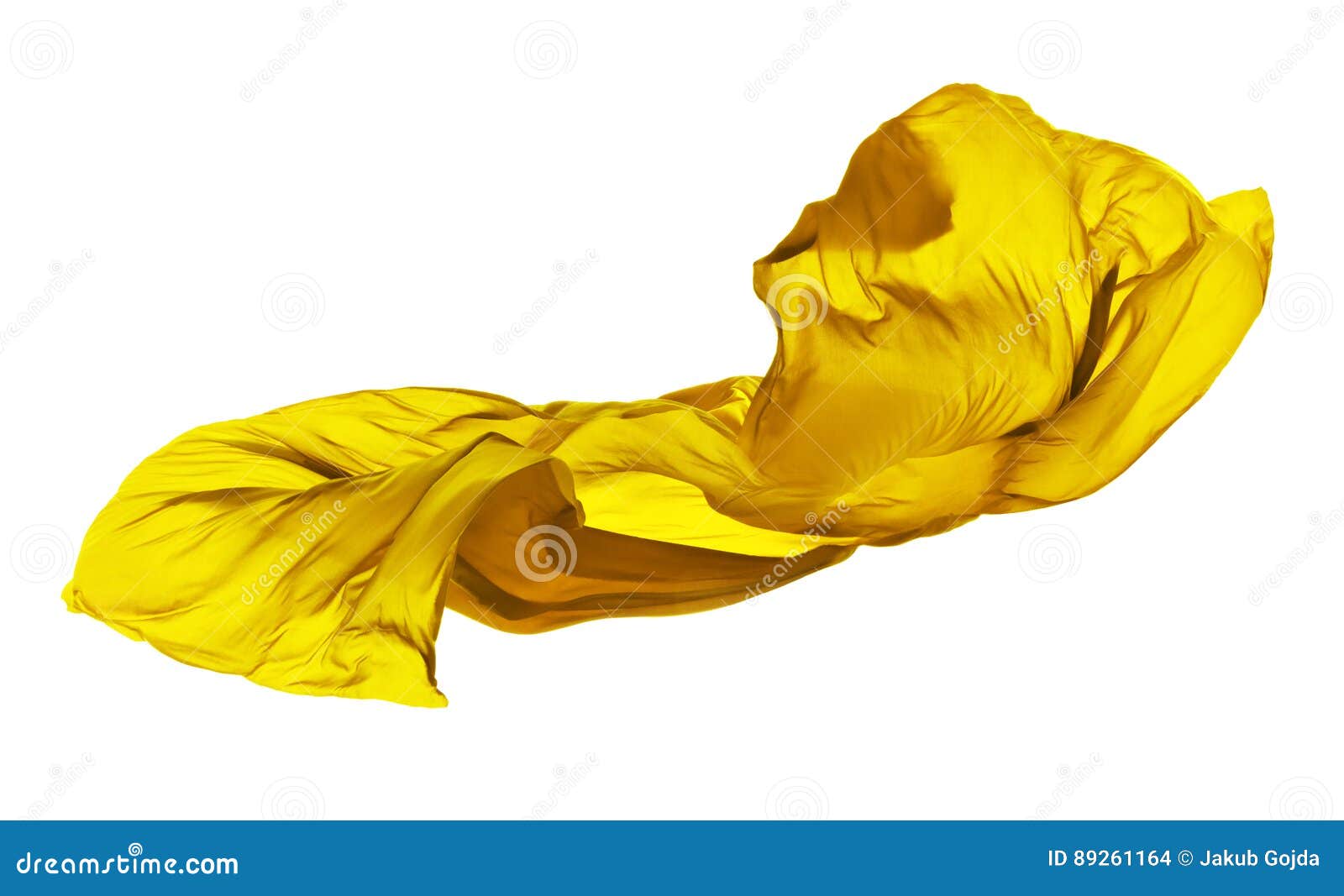 Smooth Elegant Yellow Cloth on White Background Stock Photo - Image of ...