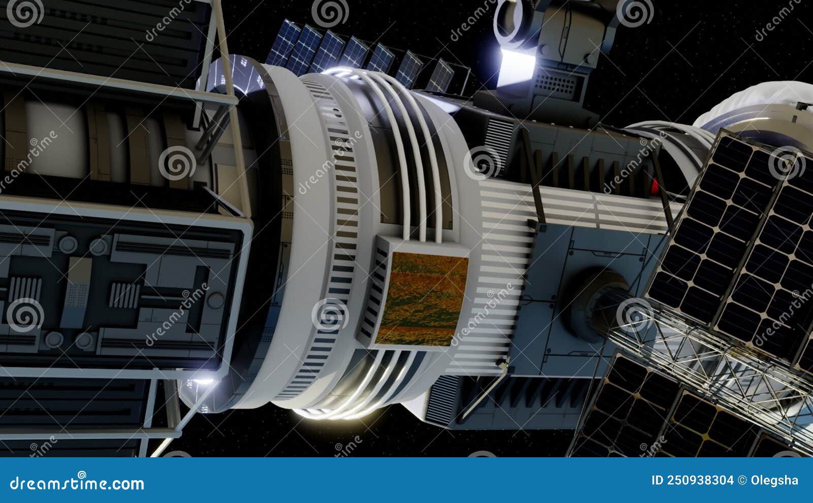 Smooth External View of the Alien Ship in Space Stock Footage - Video ...