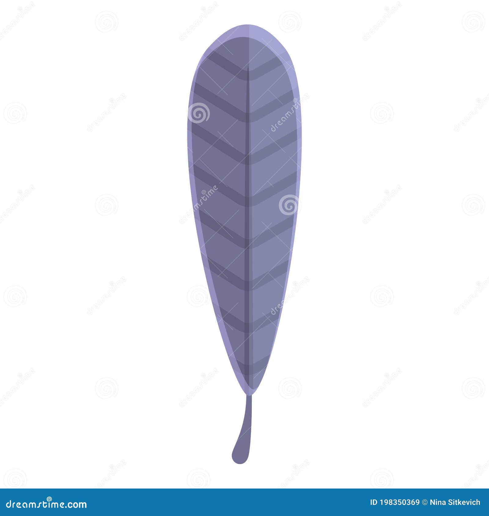 Smooth Feather Icon, Cartoon Style Stock Vector - Illustration of ...