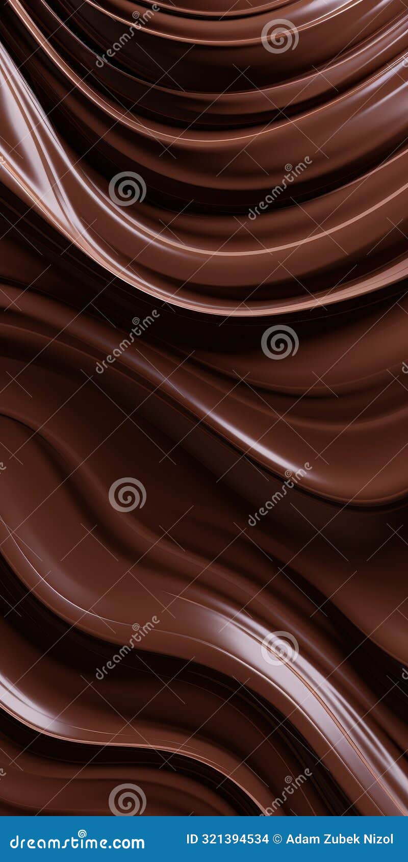 Smooth Flowing Chocolate Waves Stock Illustration - Illustration of ...