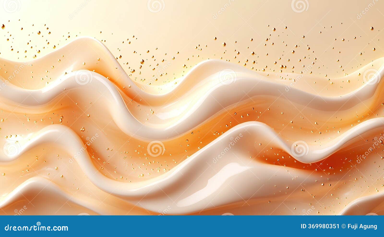 Flowing Cream Texture Isolated On Transparent Background. 3d Vector ...