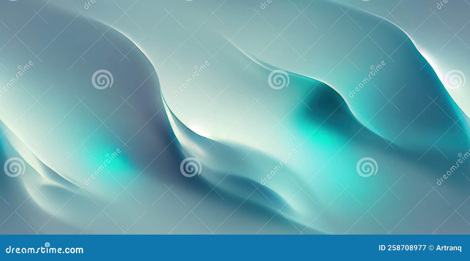 A Smooth Flowing Flow with Bluish-white Wavy Forms and a Blurring ...