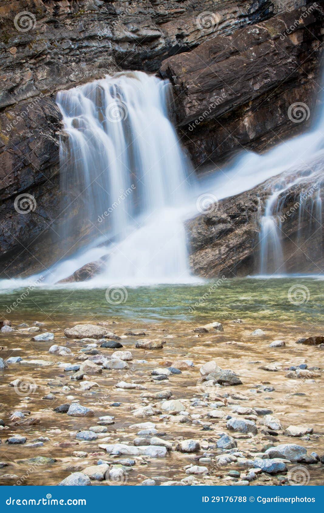 Smooth Flowing Waterfall stock photo. Image of lake, camping - 29176788