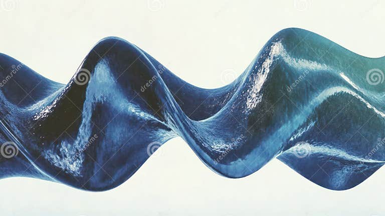 A Smooth, Flowing Wave-like Structure in Blue Tones, Suggesting ...