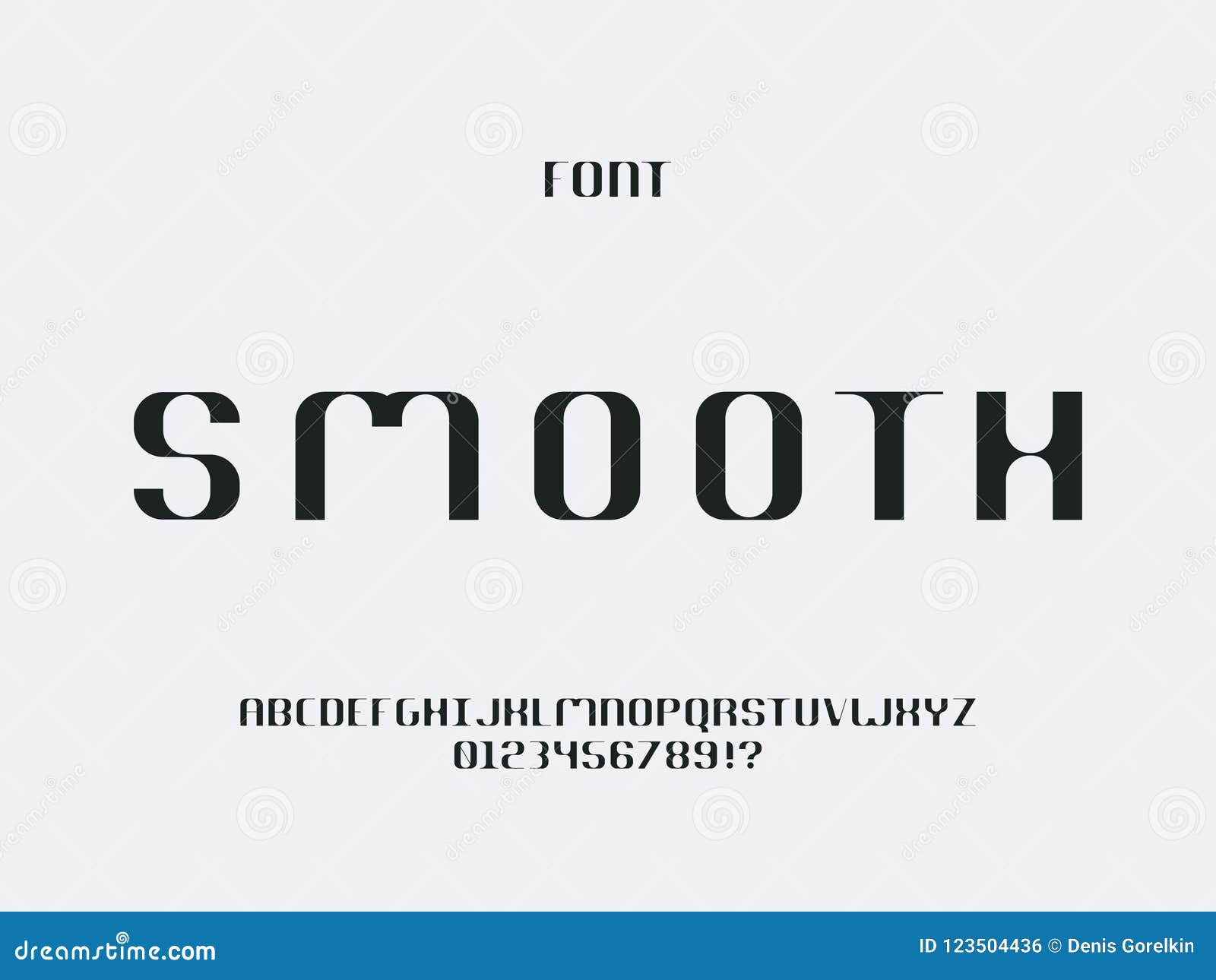 Smooth Font. Vector Alphabet Stock Vector - Illustration of modern, logo: 123504436