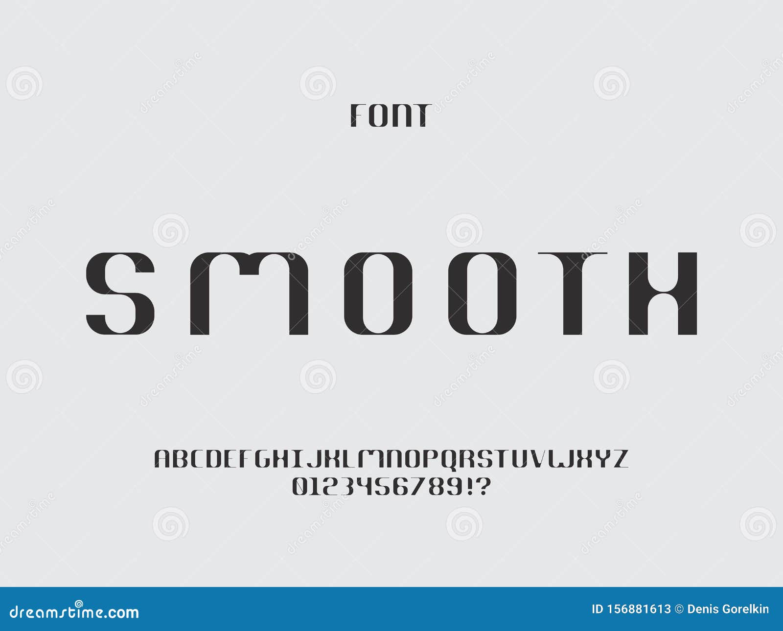 Smooth Font. Vector Alphabet Stock Vector - Illustration of typography ...