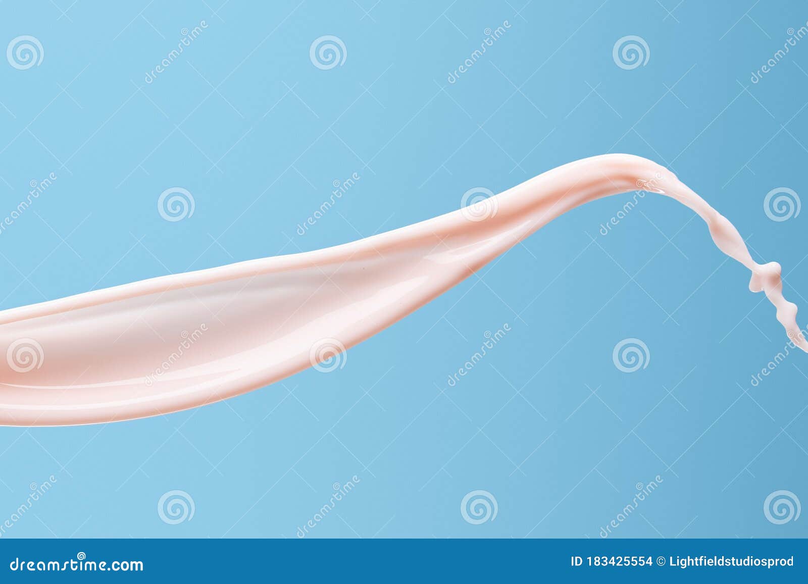 Smooth Fresh Pink Milk Splash Isolated Stock Photo - Image of drink ...
