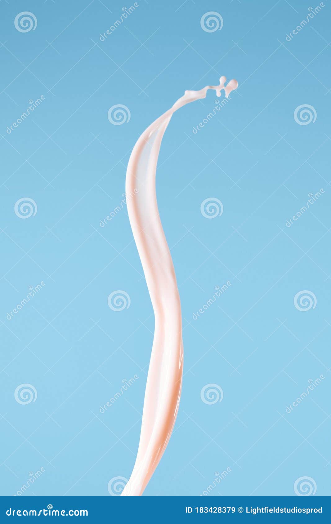 Smooth Fresh Pink Milk Splash Isolated Stock Image - Image of milk ...