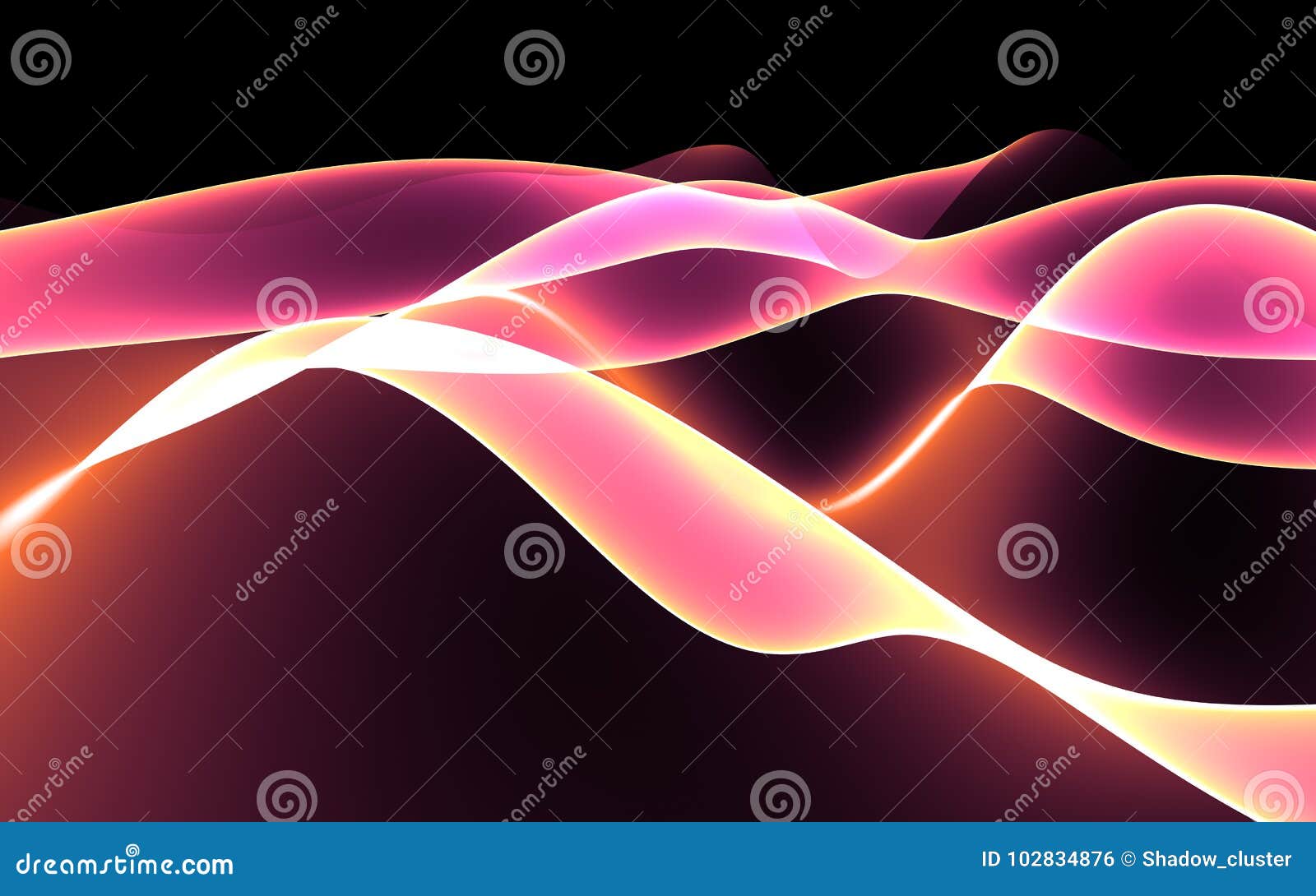 Smooth Pink Plasma Wave Abstract Background Stock Illustration ...