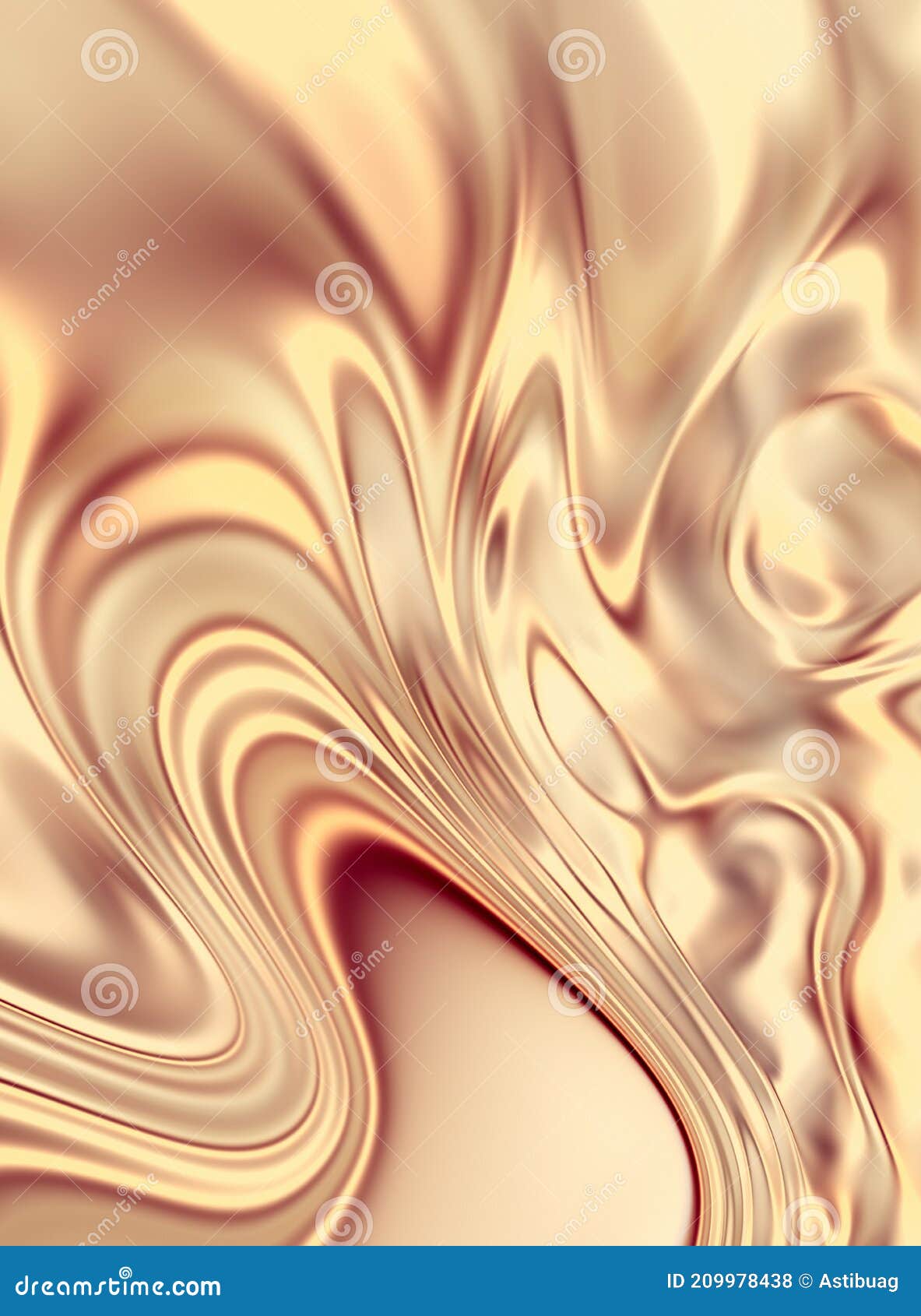 Smooth Golden Background. Liquid Gold. Fluid Wavy Metallic Surface ...
