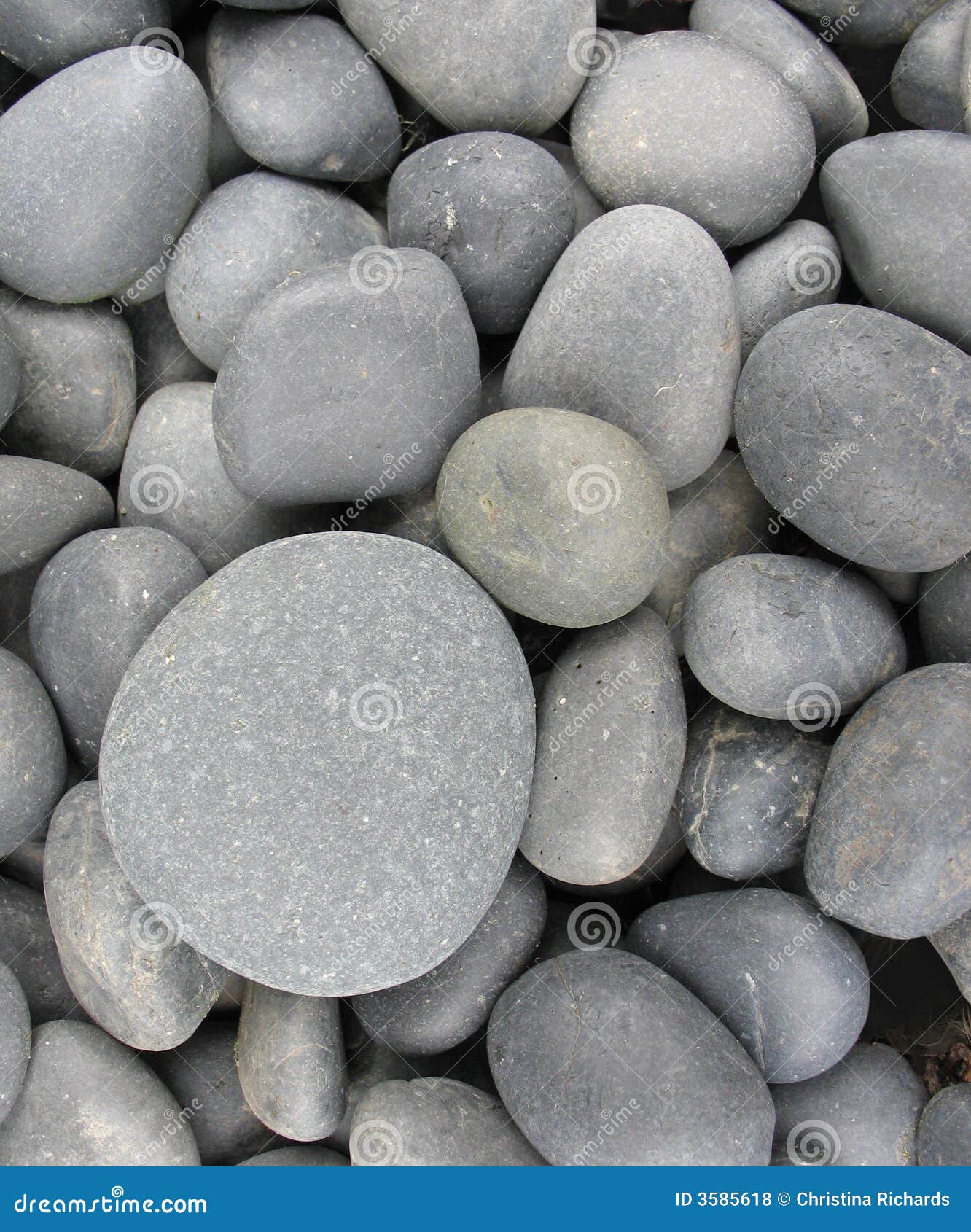 Smooth gray pebbles stock photo. Image of stone, peace - 3585618