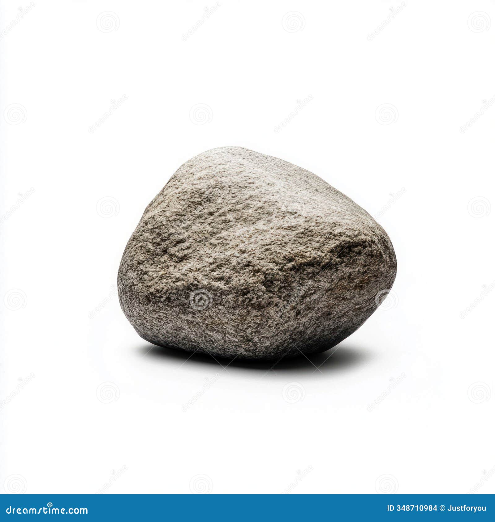 Smooth Gray Rock Isolated on White Background Stock Illustration ...