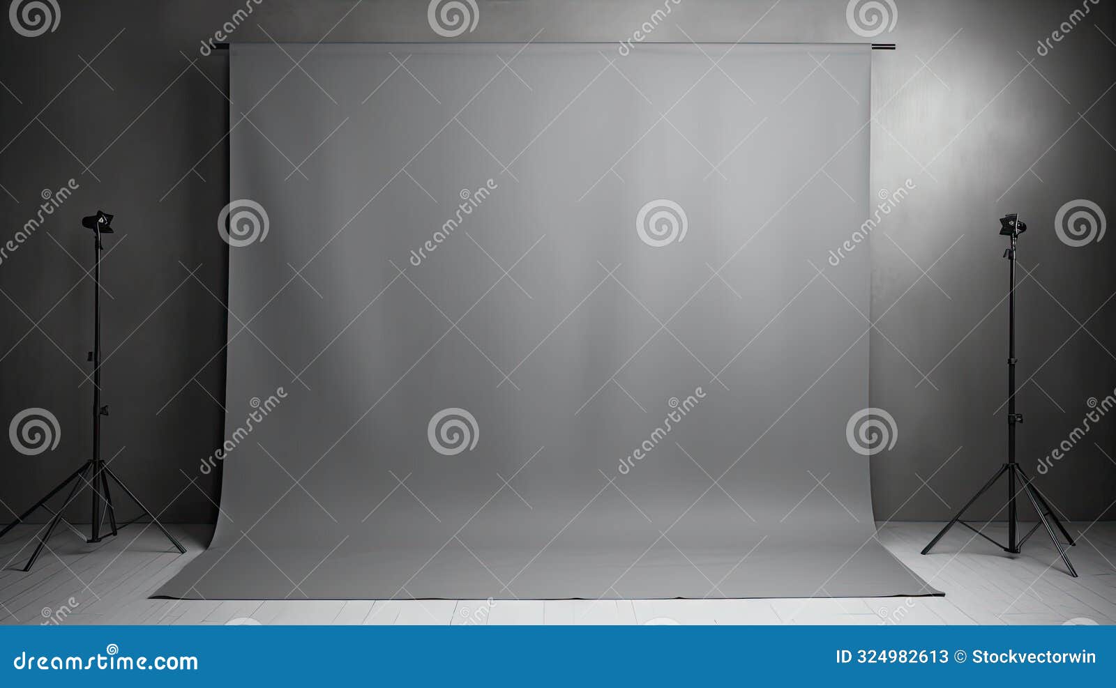 Smooth Gray Studio Backdrop Stock Illustration - Illustration of ...