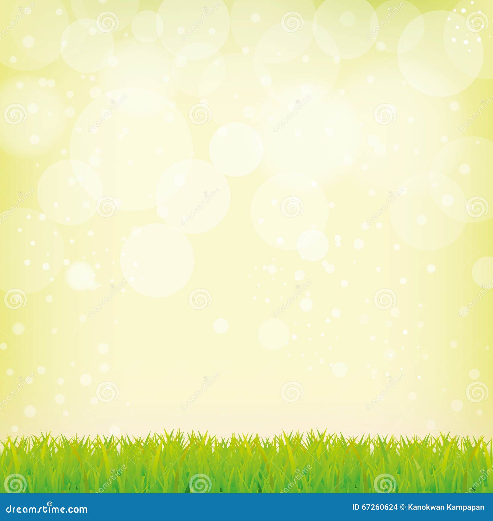 Smooth Green Background with Grass and Bokeh Stock Vector ...
