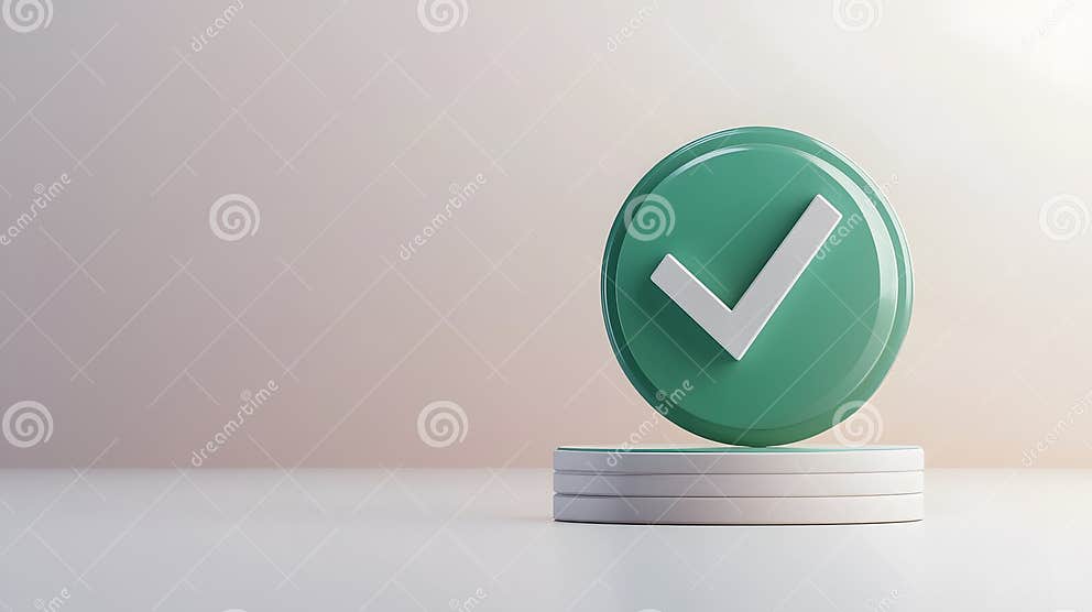 Smooth Green Checkmark Icon with Gradient Background, Ideal for ...