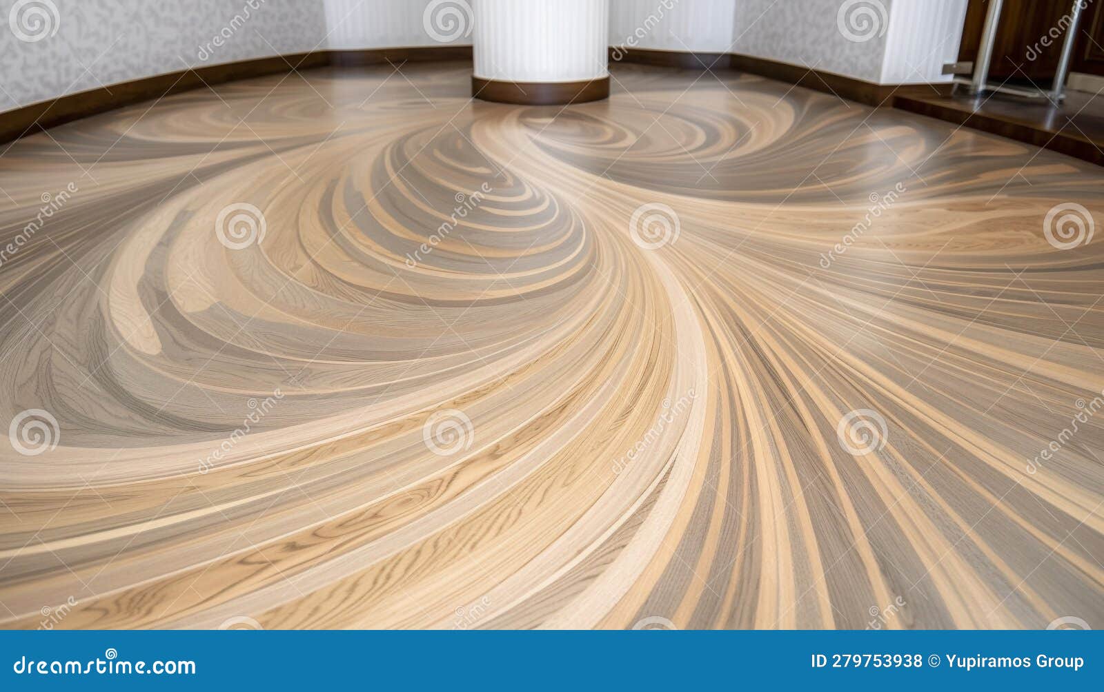 Smooth Hardwood Flooring Creates Elegant Modern Backdrop for Ornate ...