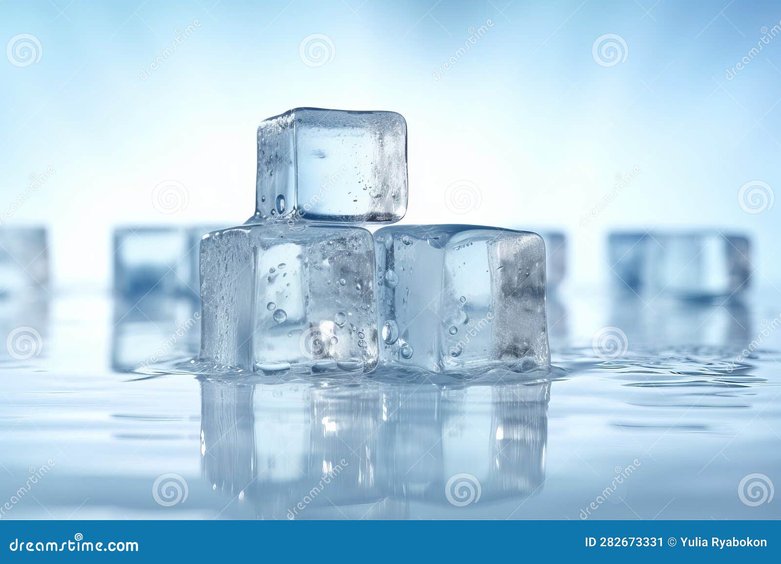 Smooth Ice Cubes. Generate Ai Stock Illustration - Illustration of aqua ...