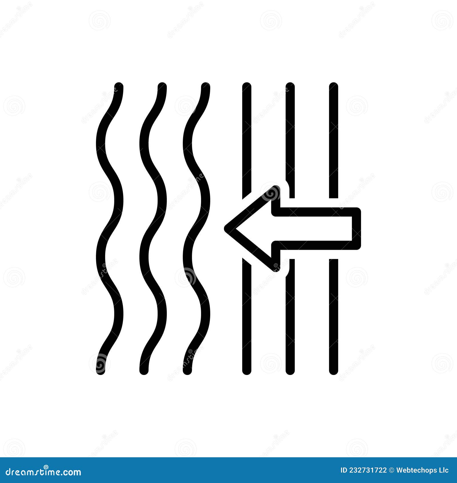 Black Line Icon for Smooth, Sleek and Glib Stock Vector - Illustration ...