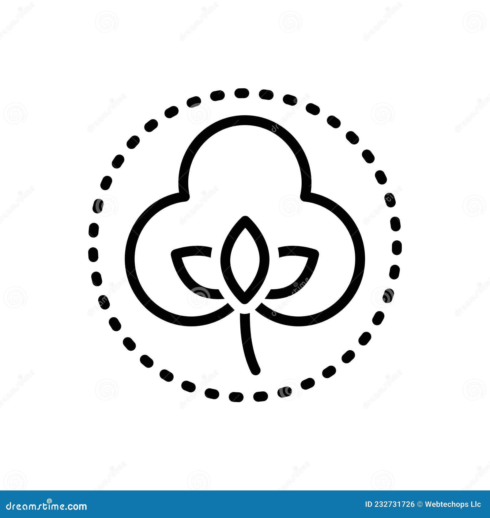 Black Line Icon for Smooth, Cotton and Natural Stock Vector ...