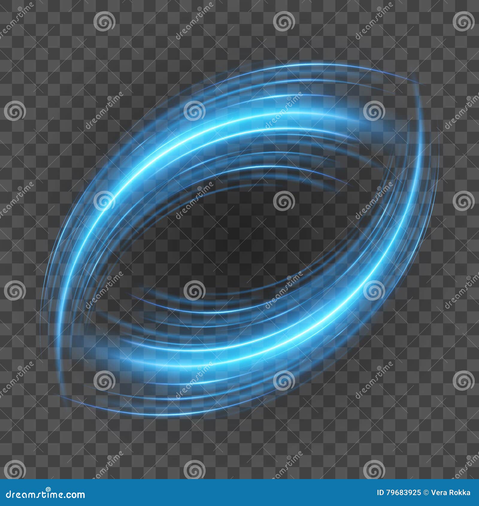 Smooth Light Blue Lines on Transparency Background Illustration. Stock ...