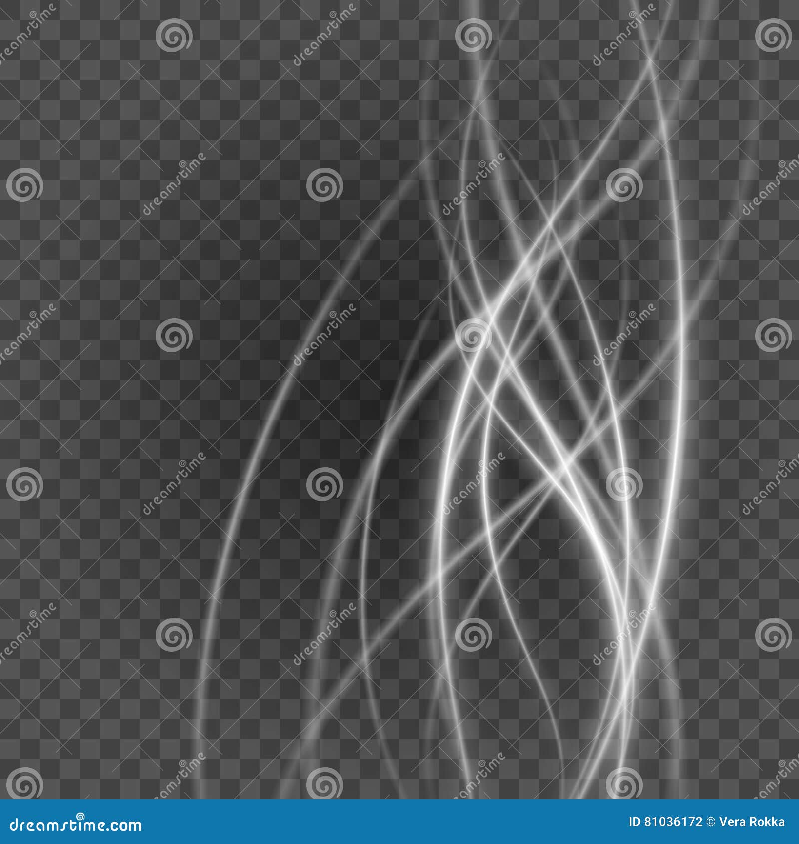 Smooth Light Gray Lines on Transparency Background Illustration. Stock ...