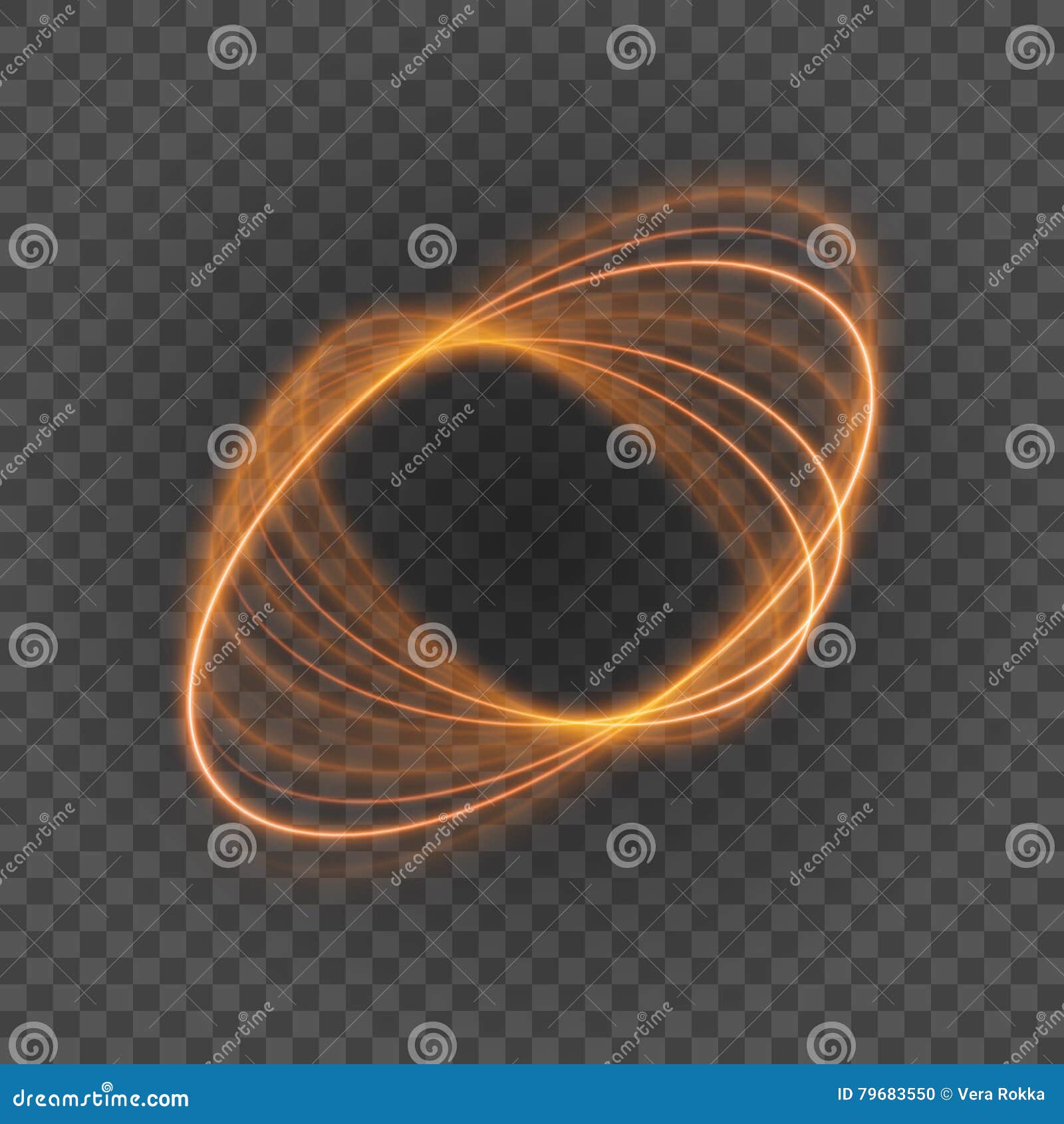 Smooth Light Orange Lines on Transparency Background Illustration ...