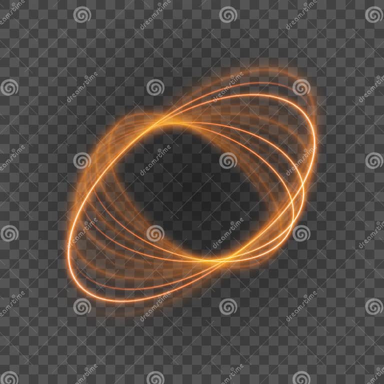 Smooth Light Orange Lines on Transparency Background Illustration ...