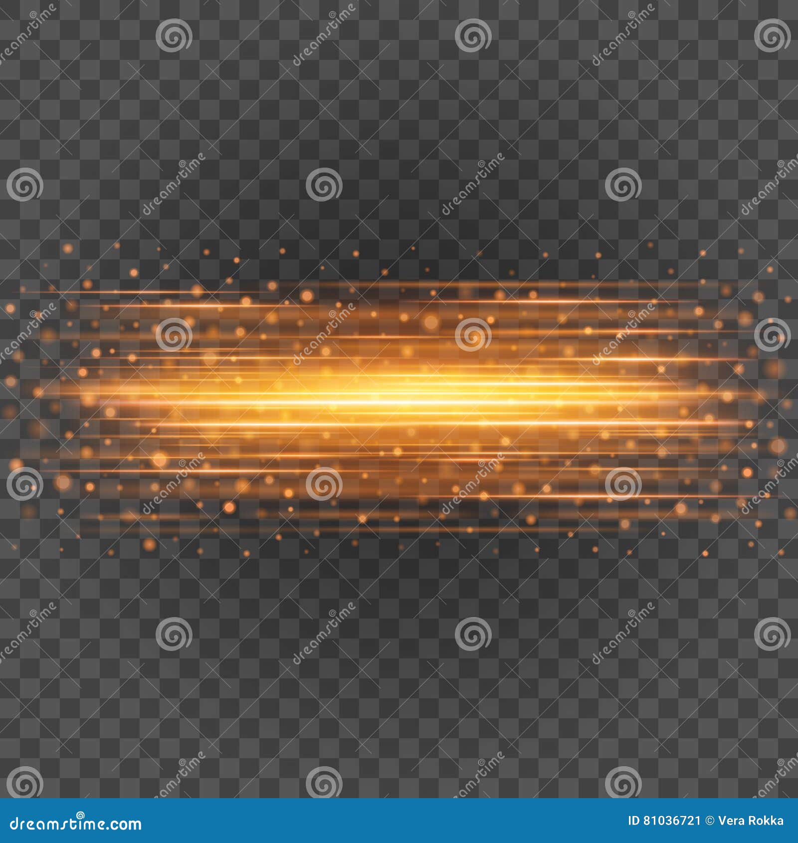 Smooth Light Orange Lines on Transparency Background Illustration ...
