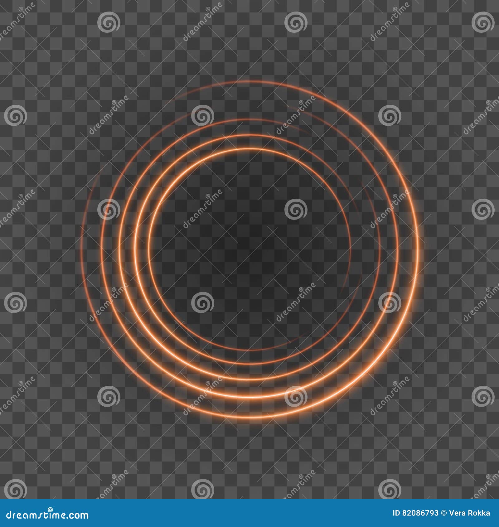 Smooth Light Orange Lines on Transparency Background Illustration ...