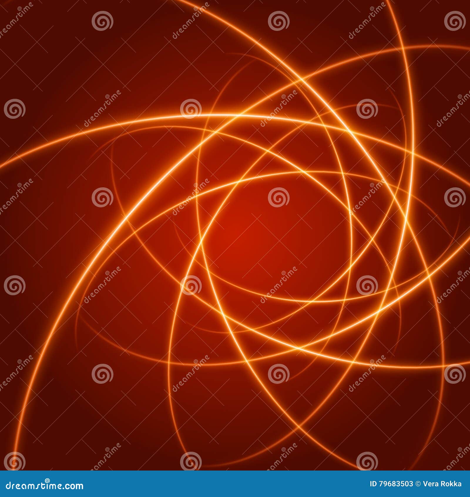 Smooth Light Orange Waves Lines Abstract Background. Stock Illustration ...