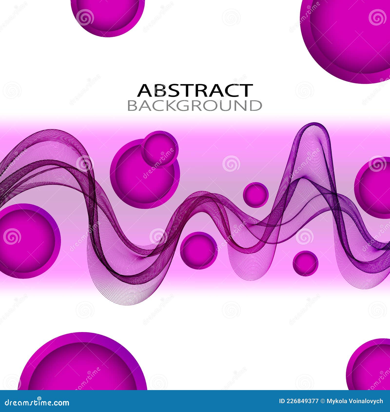Smooth Lilac Wave Lines on a Abstract Background. Vector Poster Design ...