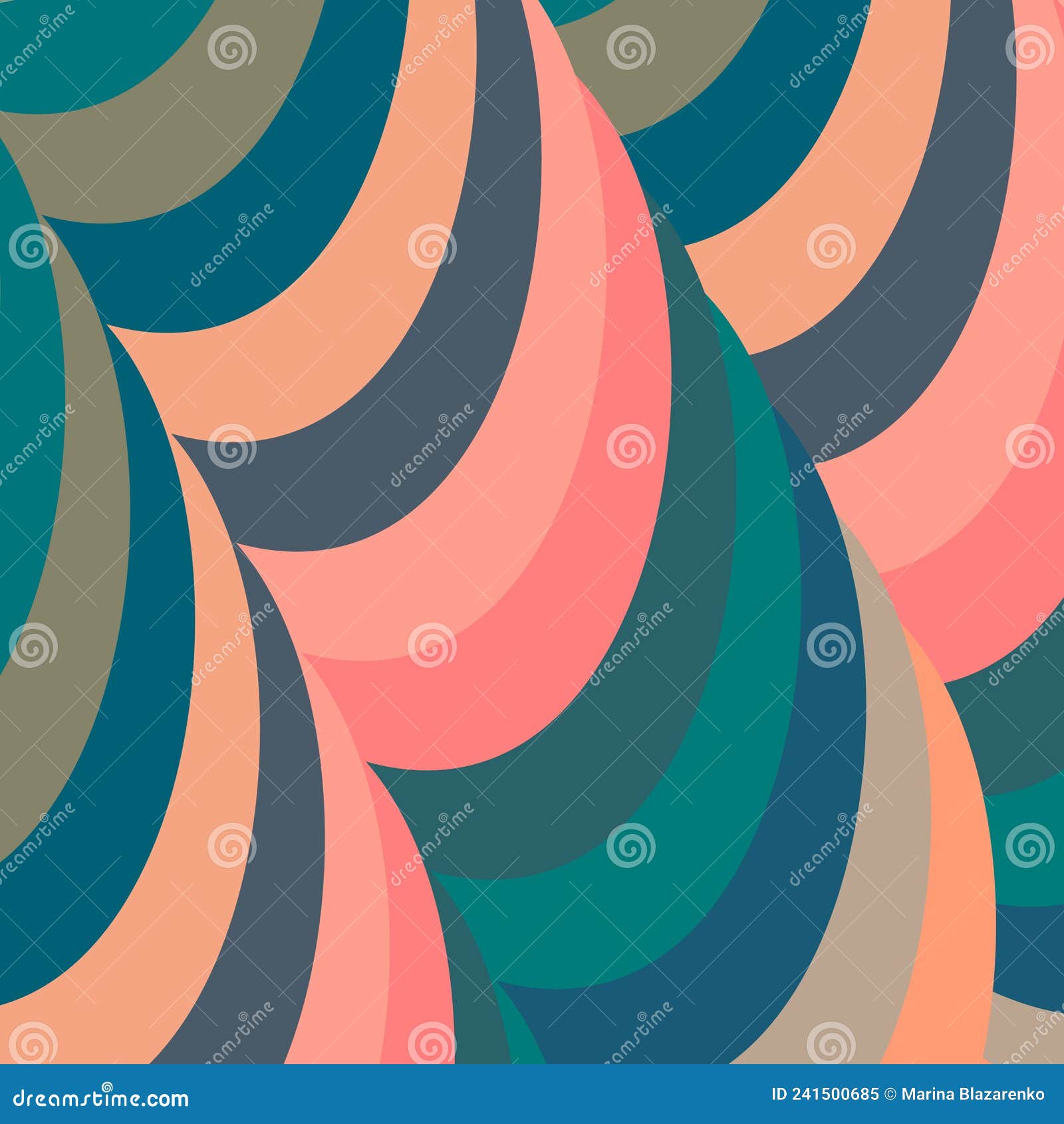 Smooth Lines of Different Colors Running Diagonally.3d. Stock ...