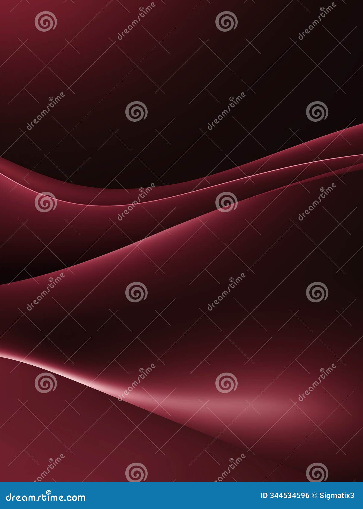 Smooth Maroon Waves Flowing on Gradient Background Stock Illustration ...