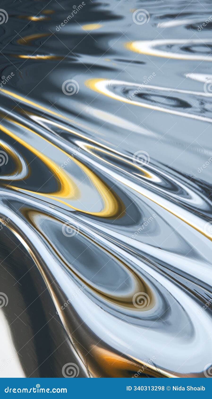 Smooth Metallic Surface Transitions from Dark To Light Gray, Reflecting ...