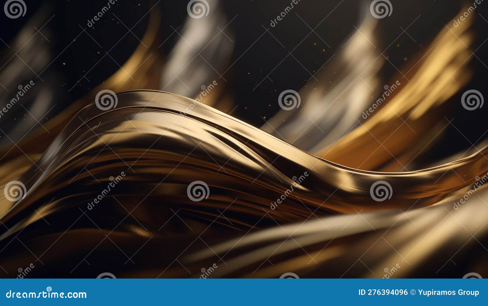 Smooth Metallic Wave Pattern Reflects Vibrant Colors Generated by AI ...