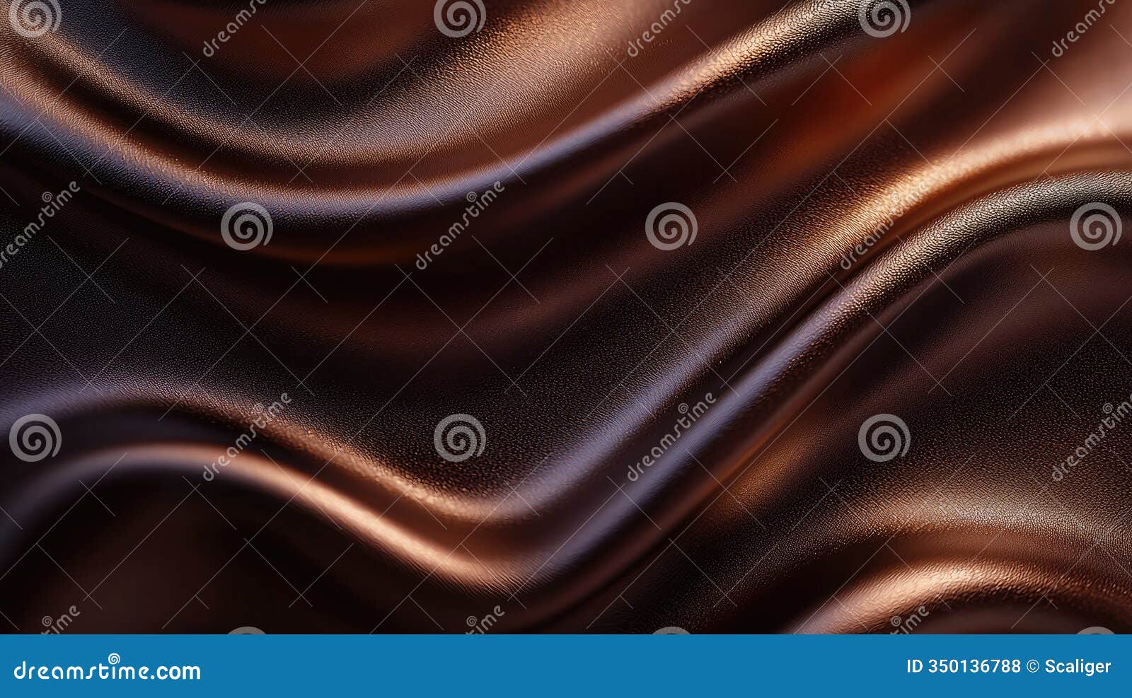 Smooth Metallic Waves In Abstract Brown Texture With Glossy Reflections ...