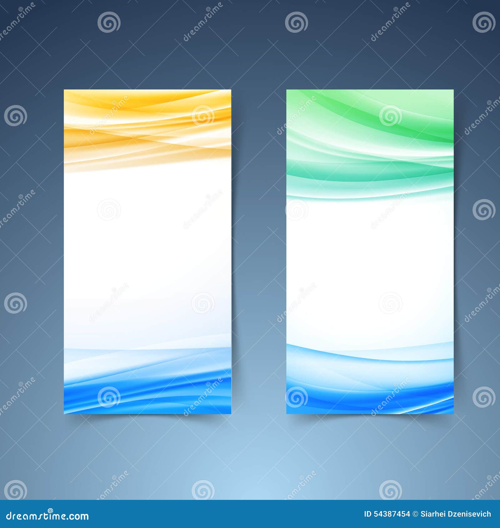 Smooth Modern Abstract Vertical Card Collection Stock Vector ...